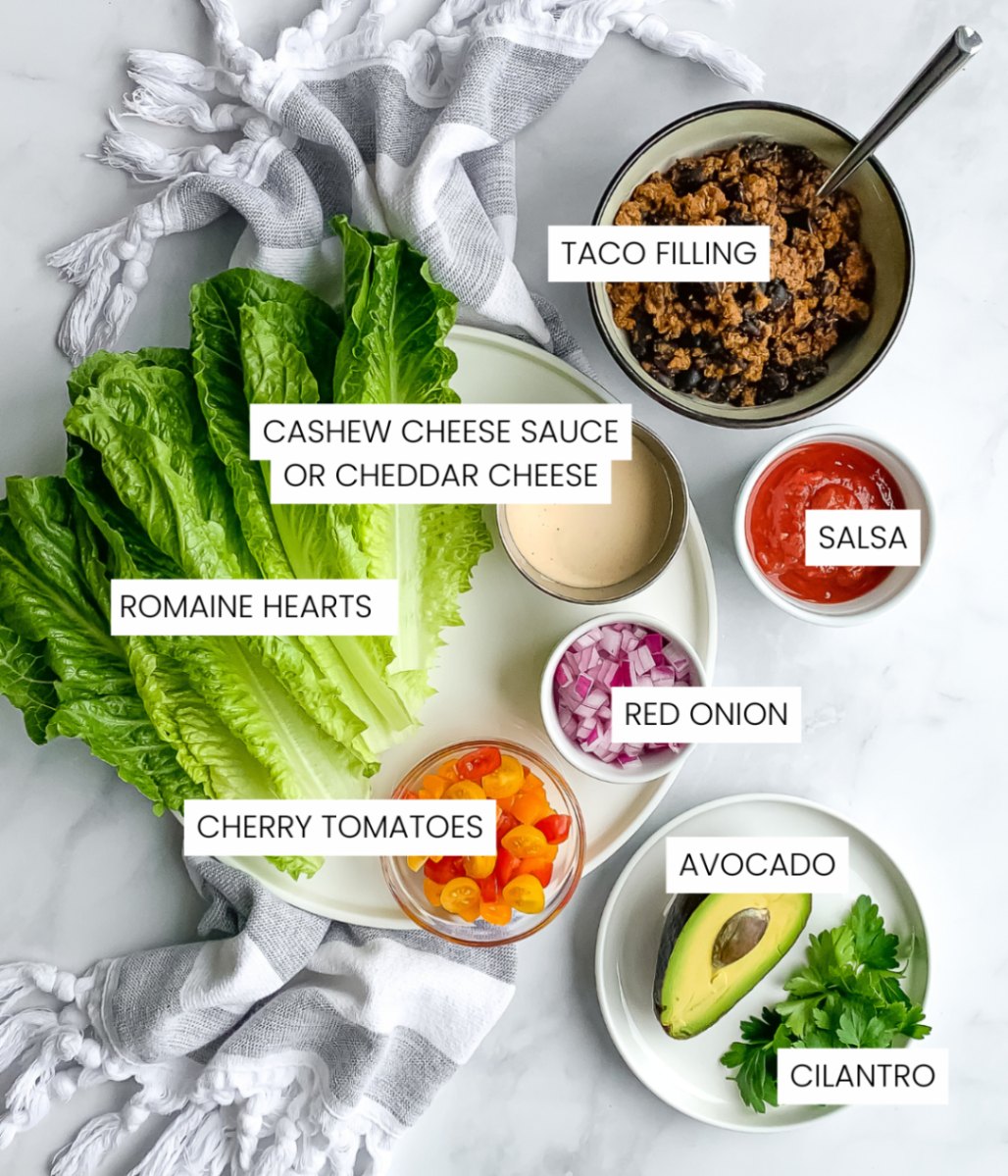 Easy Rainbow Taco Salad Boats (With Dairy Free Option)